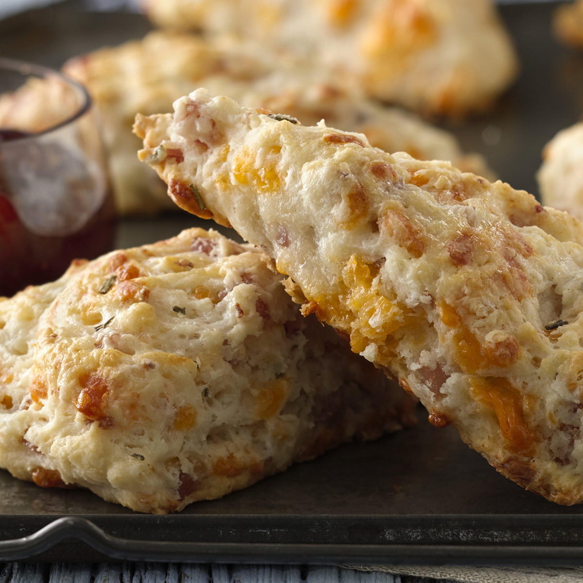 Ham & Cheddar Scones with Cherry Sauce | Food Town