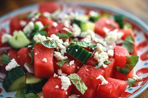 Refreshing Watermelon Salad with crisp cucumbers | Food Town