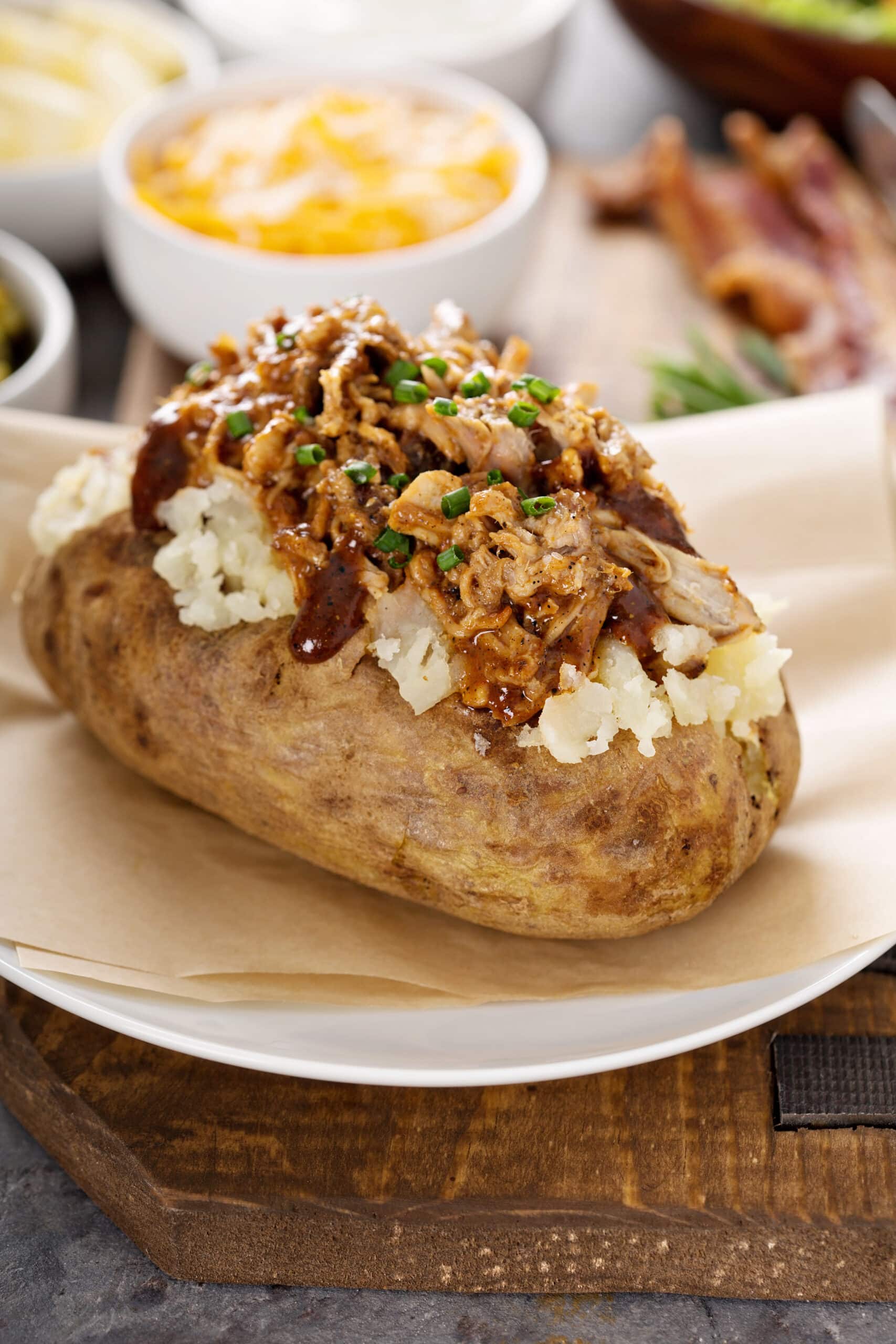 Loaded Baked/BBQ Potatoes with Pulled Pork | Food Town